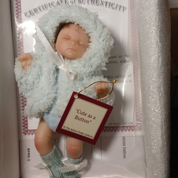 Ashton-Drake | Toys | Ashton Drake Miniature Doll Cute As A Button ...